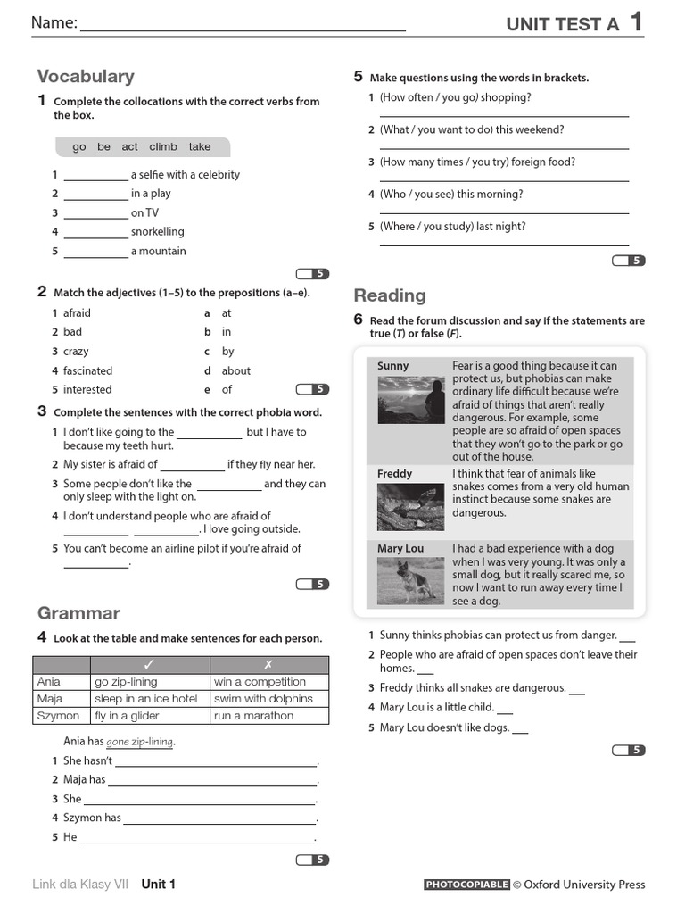 Link L7 U1 Unit Testa | PDF | Linguistics | Grammar