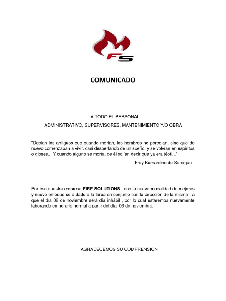 COMUNICADO | PDF