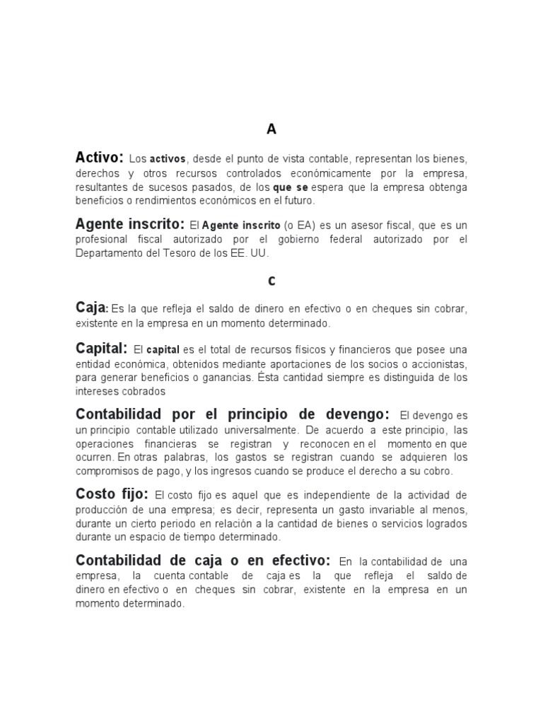 Diccionario Contable | PDF | Contabilidad | Business