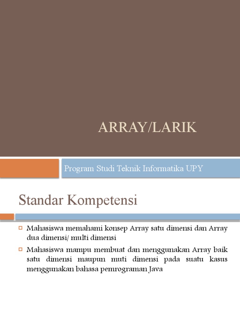 Array | PDF