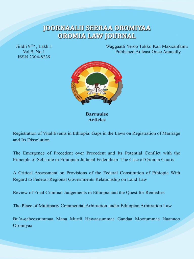 Joornalii Seeraa Oromiyaa Jiil.9, Lak.1 | PDF | Marriage | Divorce