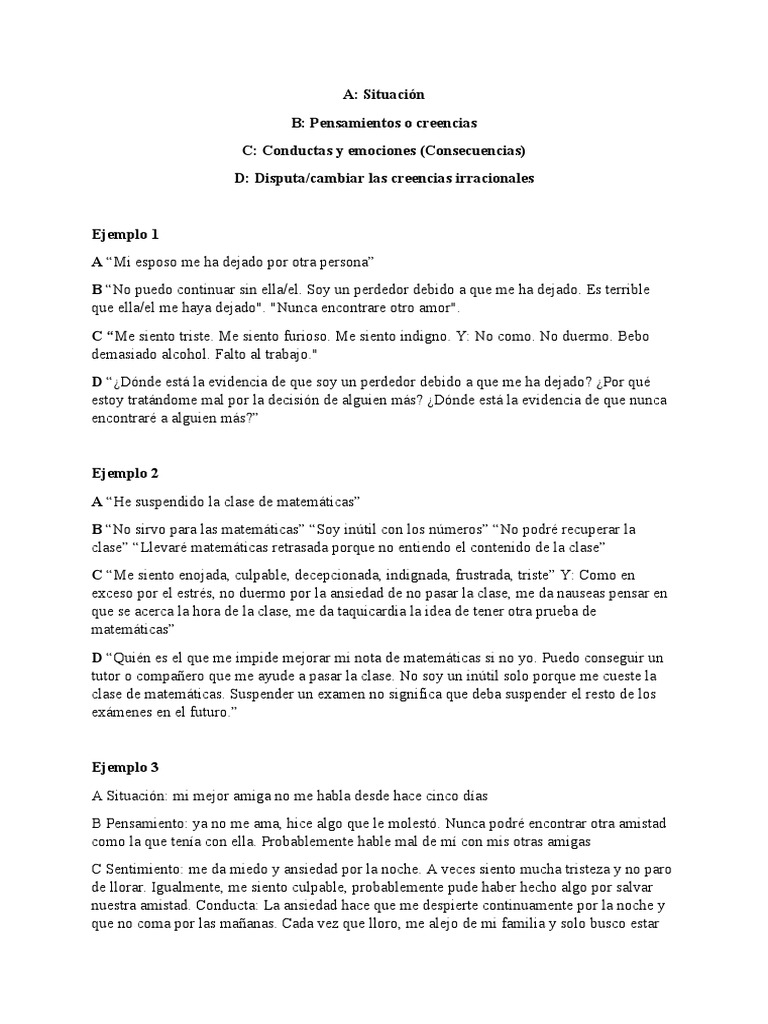 Ejemplos Abc. Ellis | PDF