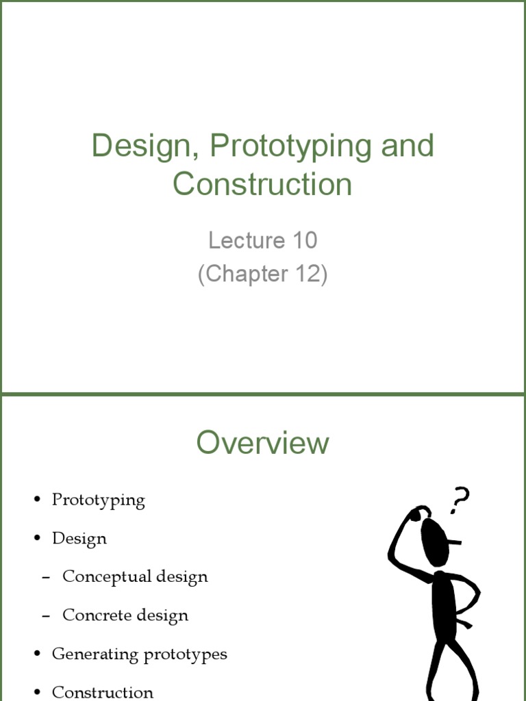 Lec 10 - Design Prototyping and Construction | PDF | Prototype ...
