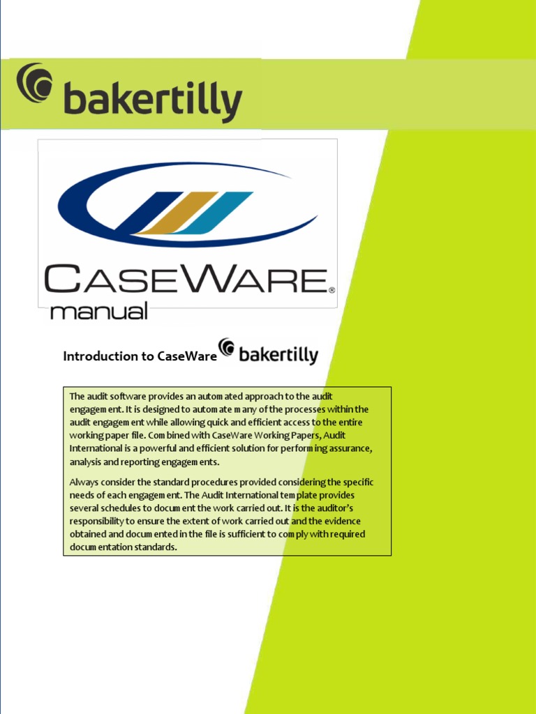 CaseWare Manual | PDF | Financial Audit