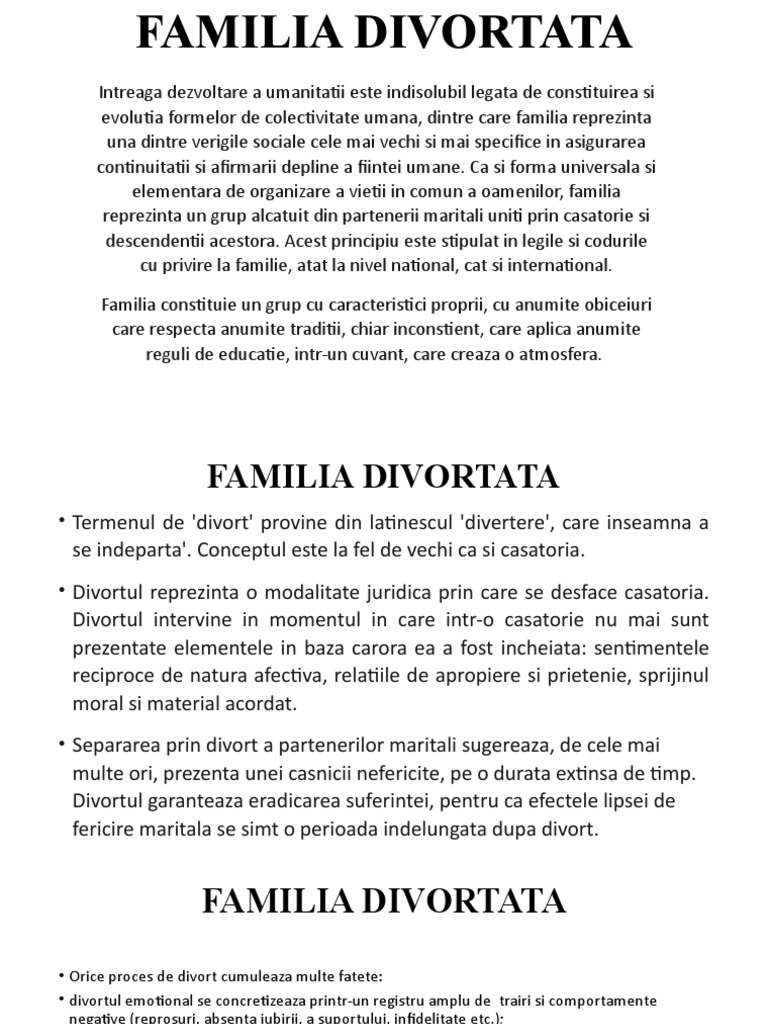 Familia Divortata | PDF