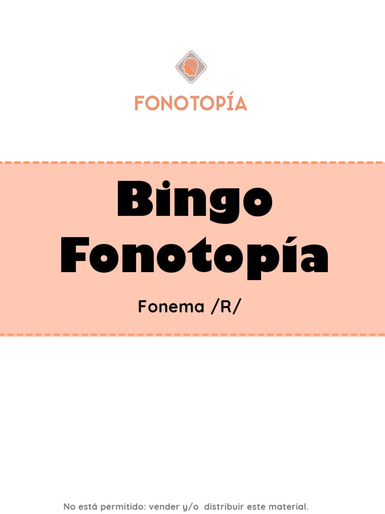 Bingo Fonotopía - Fonema R | PDF | Artes del Lenguaje y Comunicación