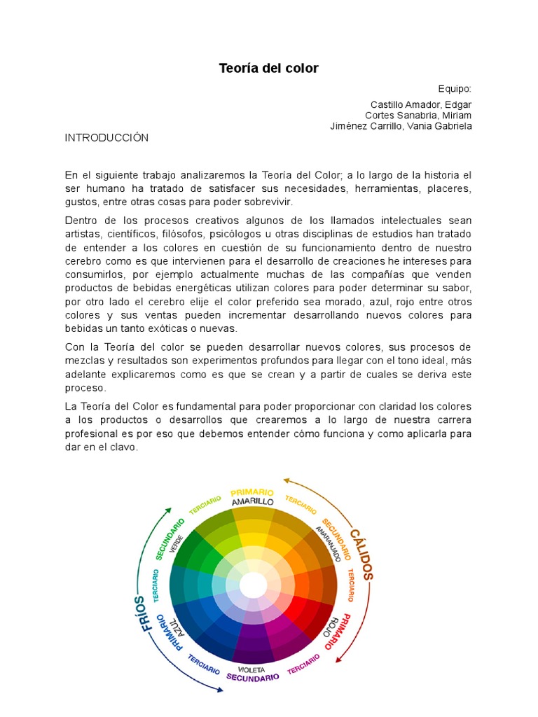Teoría Del Color | PDF | Color | Pinturas