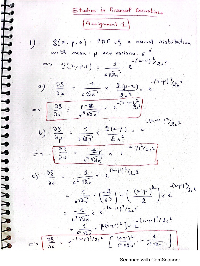 Studies in Financial Derivatives, Assignment 1 | PDF | Errors And Residuals | Applied Mathematics