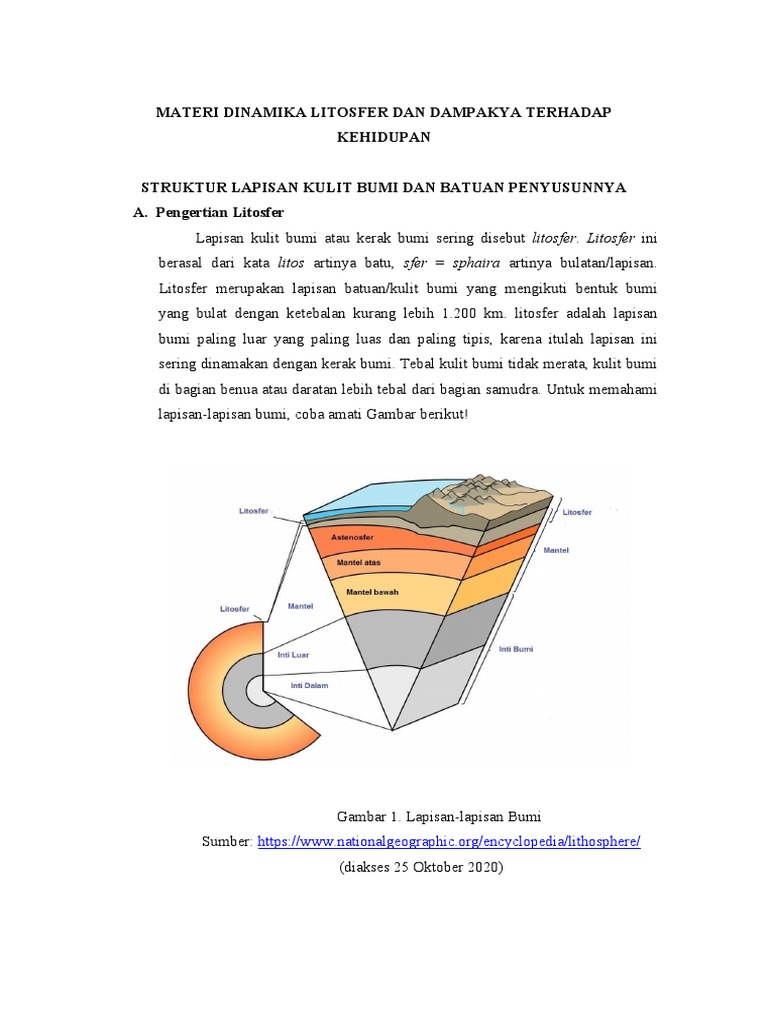 Materi Dinamika Litosfer Dan Dampakya Terhadap Kehidupan | PDF | Ilmu Sosial | Sains & Matematika