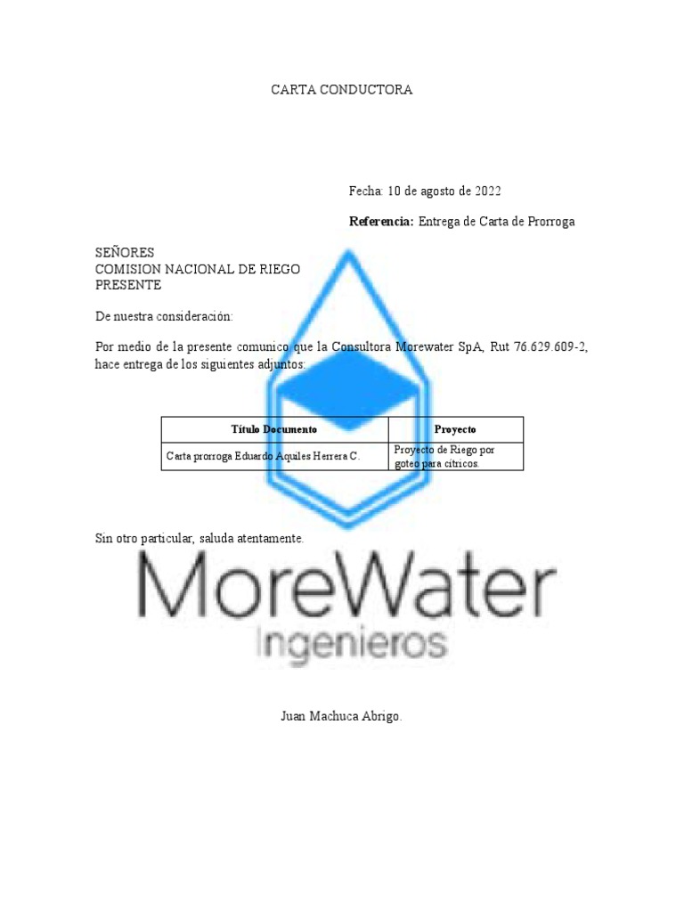 tipo-Carta-Conductora CNR | PDF