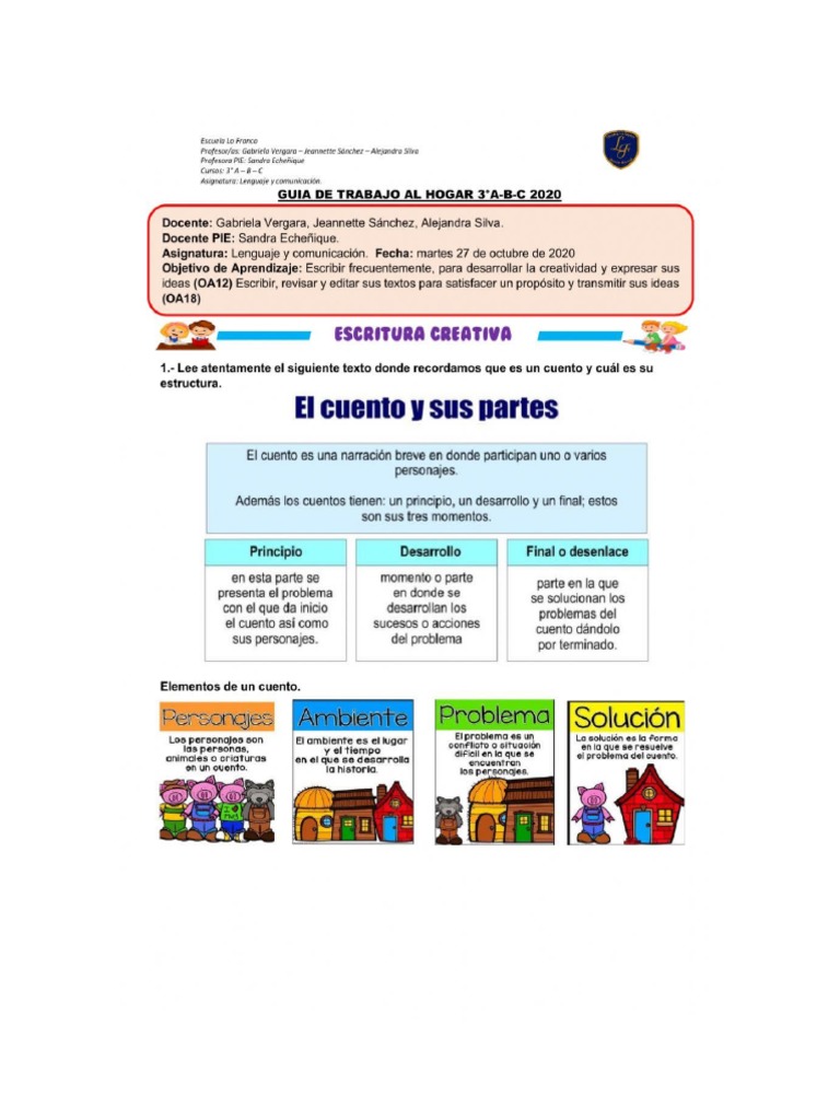 Partes De Un Cuento Pdf