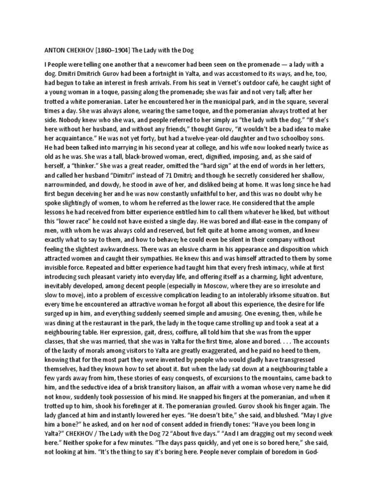 The Lady With The Dog Pdf