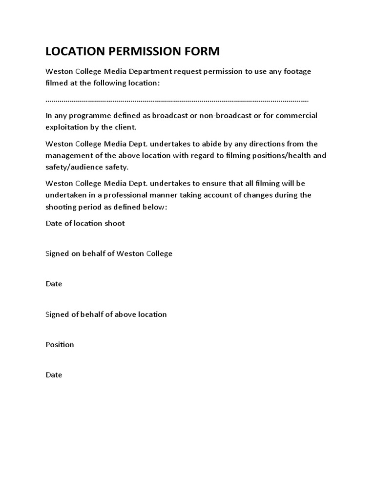 Location Permission Forms | PDF