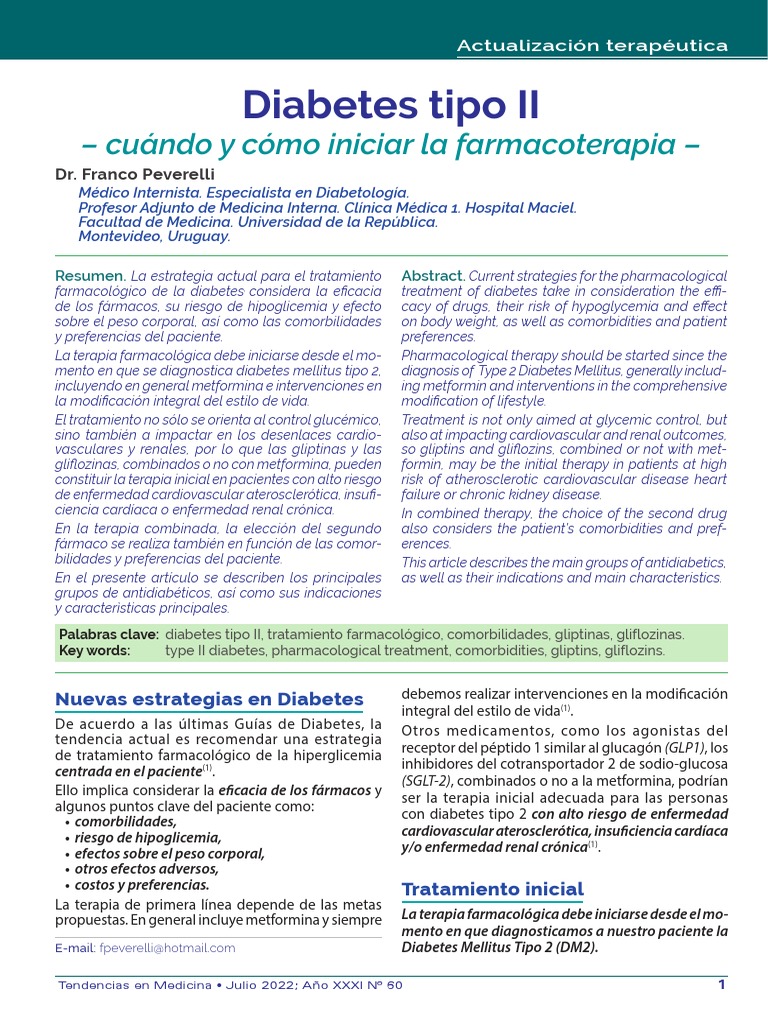 Estrategias Farmacológicas en Diabetes Tipo II | PDF | Diabetes ...