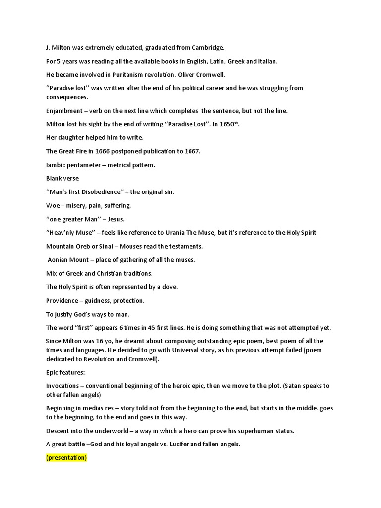 Paradise Lost by J. Milton | PDF | Adam And Eve | Paradise Lost