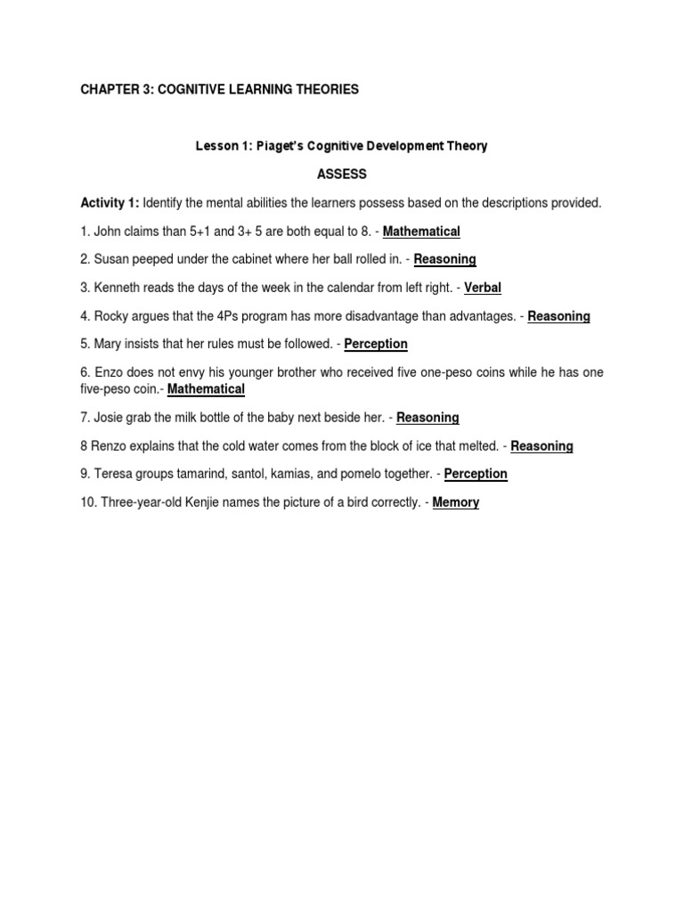 Chapter 3 Lessons 1 4 Pdf Learning Memory 
