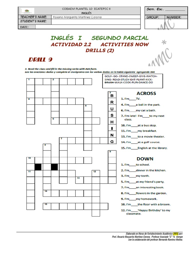 Ejercicios de Verbos en Ingles | PDF
