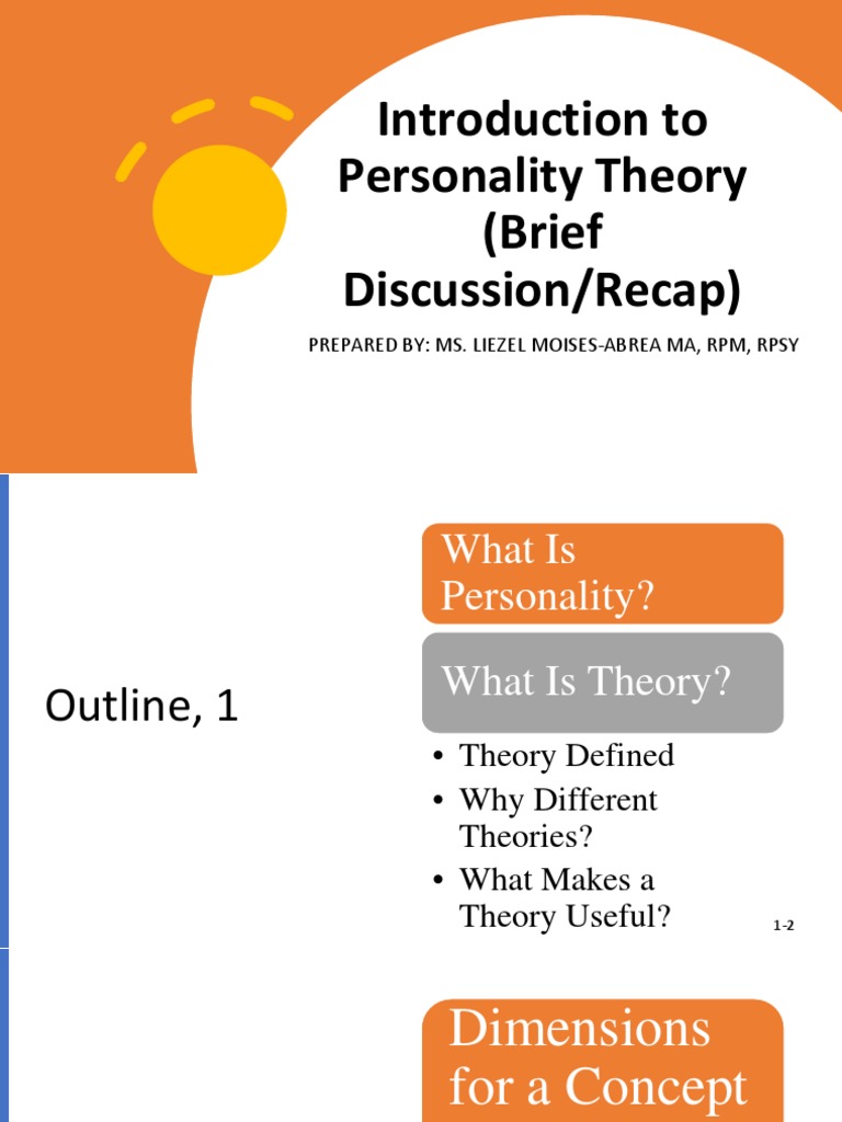 Overview of Personality Theories | PDF | Hypothesis | Theory