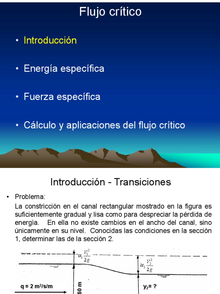 03 Flujo Crítico | PDF | Descarga (hidrología) | Naturaleza