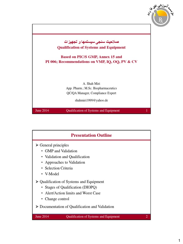 Qualification and Validation-34163308 | PDF | Verification And ...