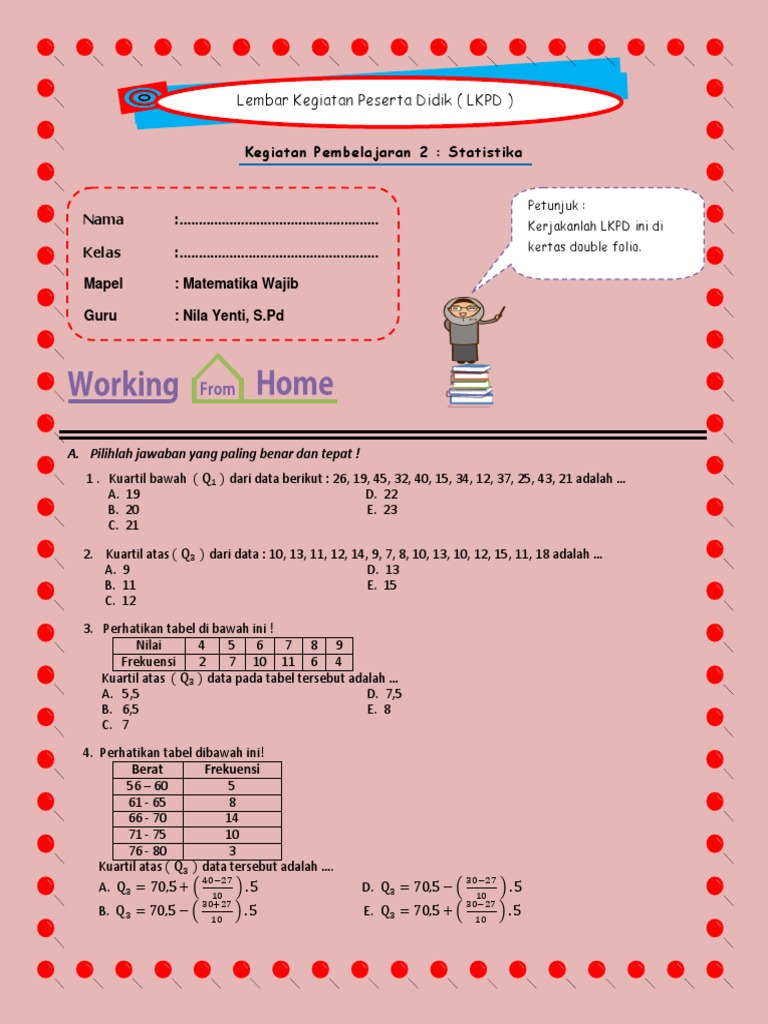 Bingkai LKPD Ii KP 2 Statistik Kop | PDF