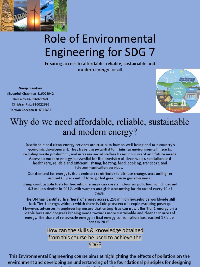 Environmental Engineering for SDG 7 | PDF | Environment | Environmental ...