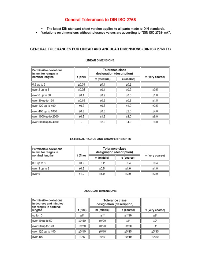 General Tolerances To DIN ISO 2768 Preview - General-Tolerances-To-din-Iso-2768.PDF - PDF4PRO | PDF
