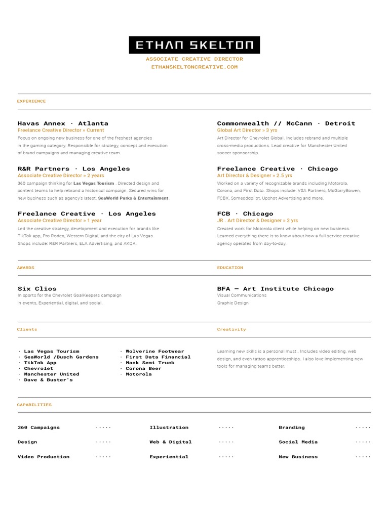 ES Resume 2020 | PDF | Communication | Marketing