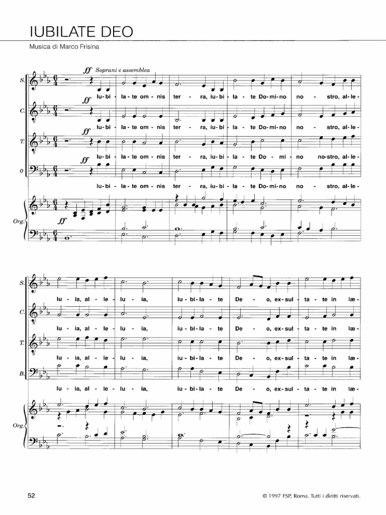 Jubilate Deo, Marco Frisina | PDF