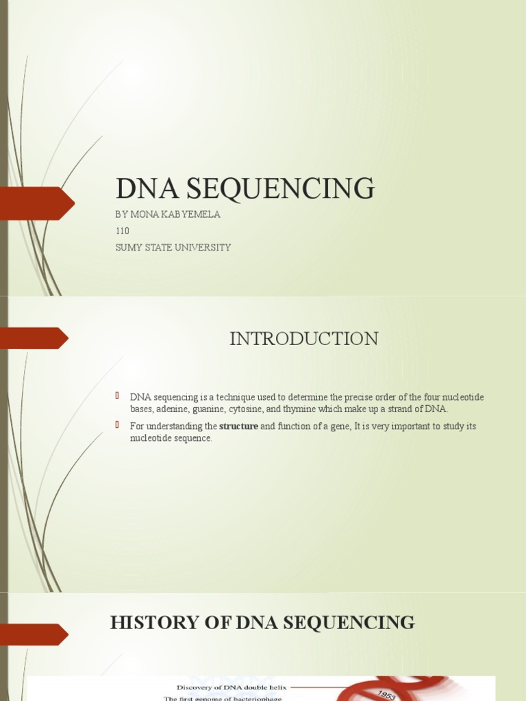 Dna Sequencing | PDF | Dna Sequencing | Dna