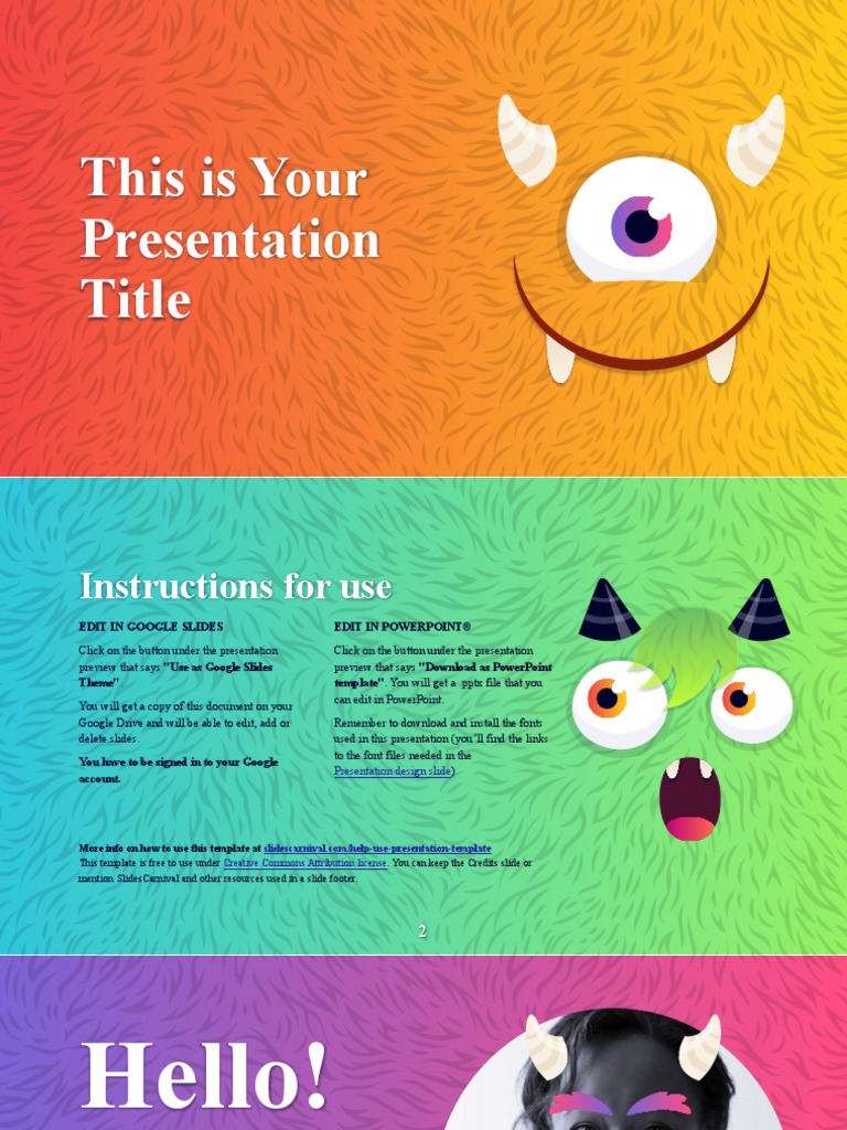 Monsters | PDF | Color | Microsoft Power Point