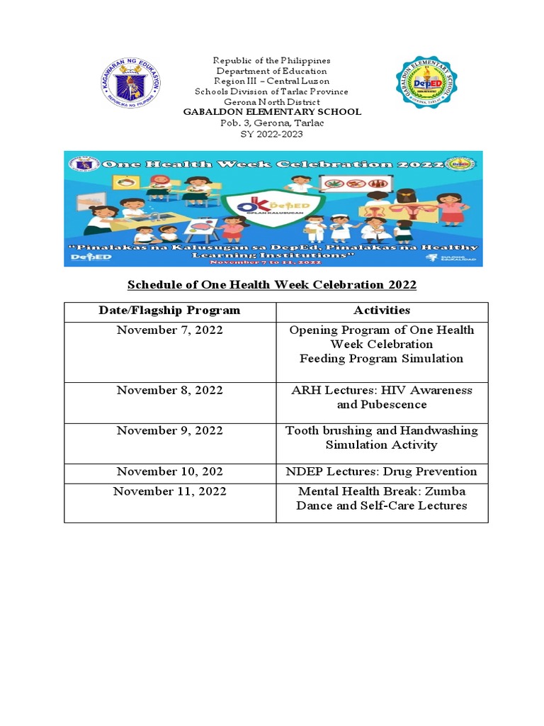 One Health Week Celebration 2022 | PDF