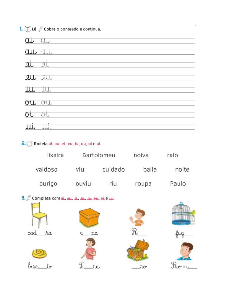 Revisões Vogais - Ditongos | PDF