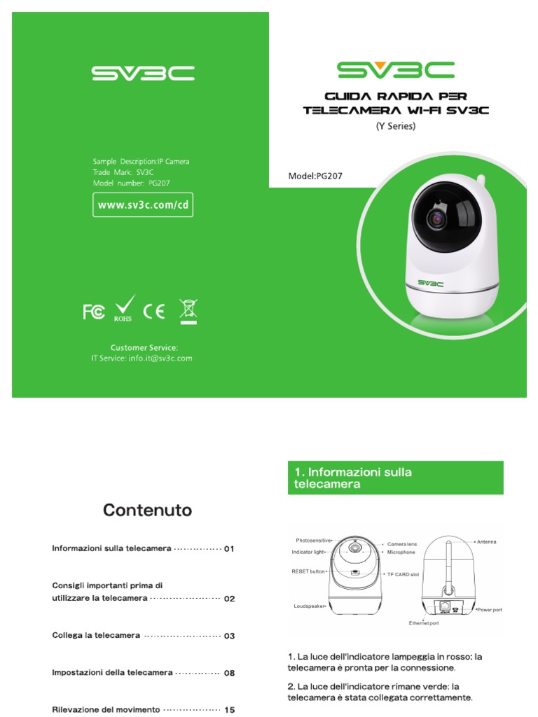 1-Guida Rapida Per La Telecamera WiFi - Manuale Per L'utente Sull'App Per Telefono | PDF