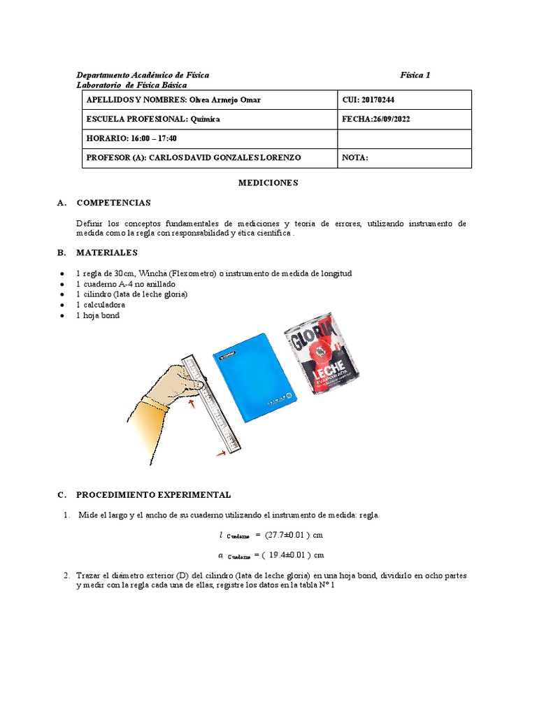 Guía 2 Mediciones (Exprimental) | PDF | Incertidumbre | Medición