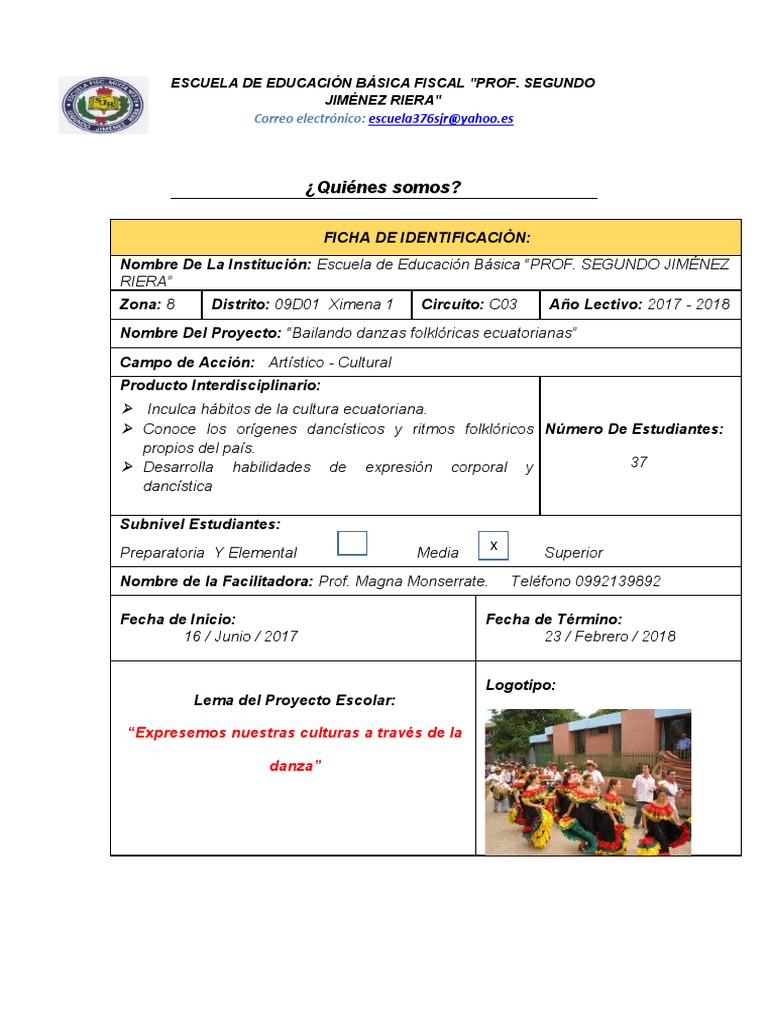 Proyecto Danza Folclorica-1 | PDF | Bailes | Folklore