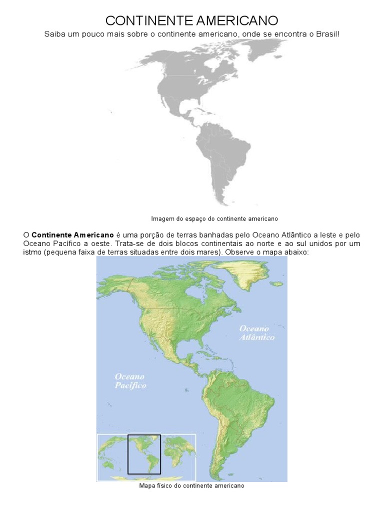 Localização do Brasil no Continente Americano | PDF