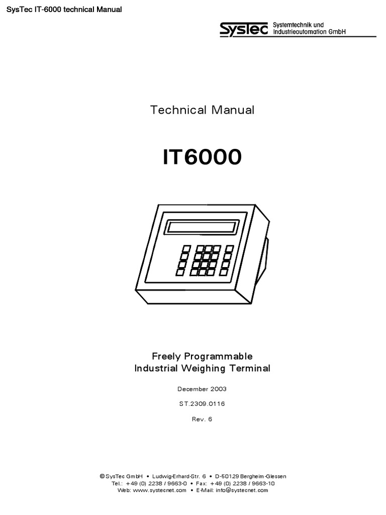 Systec It6000 | PDF | Computer Keyboard | Electronics