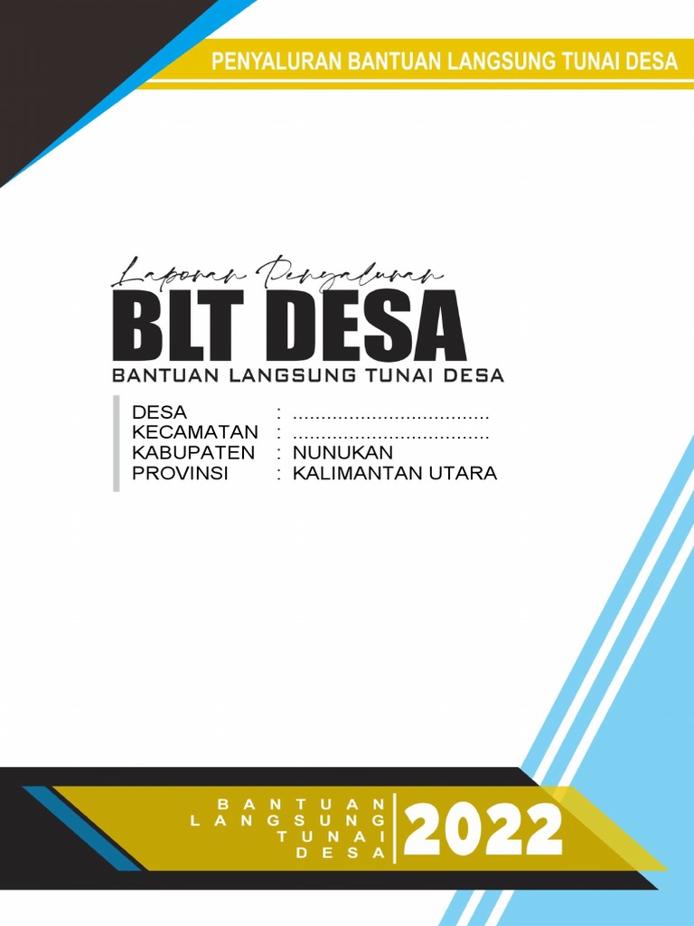 Contoh - Laporan BLT Desa 2022 | PDF