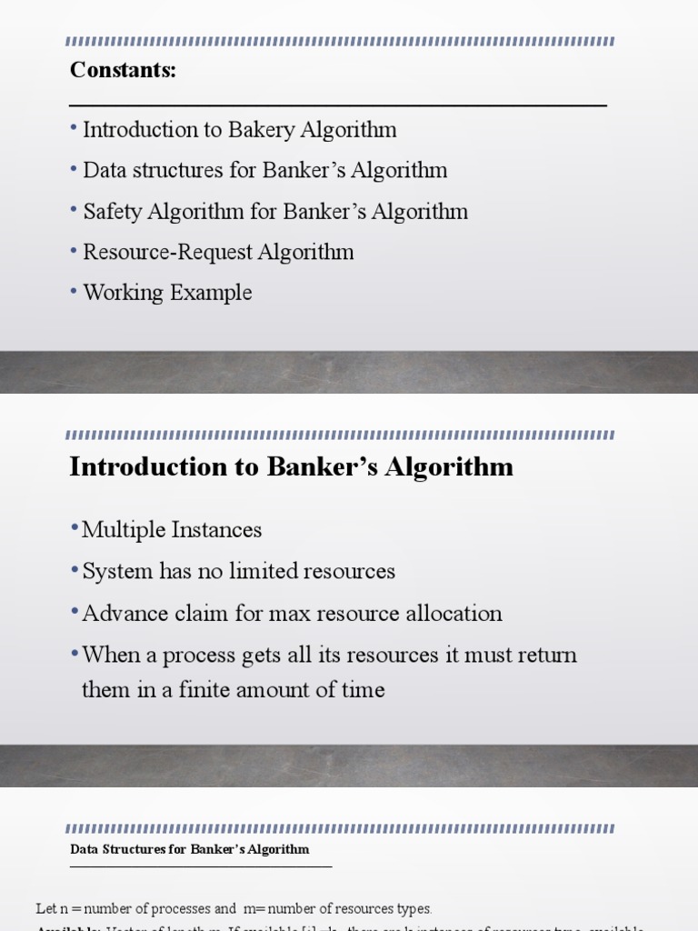 Introduction To Banker's Algorithm | PDF | Algorithms | Mathematics
