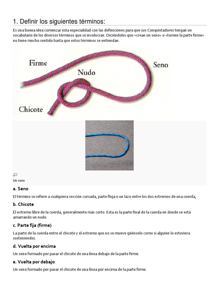Especialidades de Nudos | PDF | Nudo | Cuerda