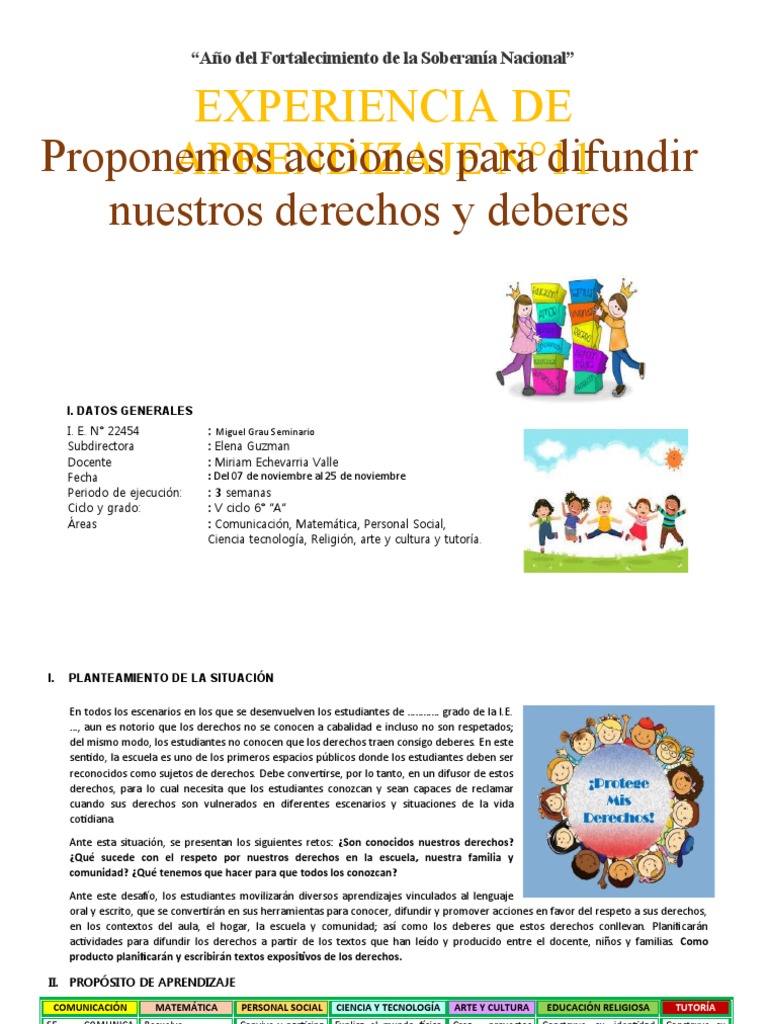 Experiencia de Aprendizaje N 11 | PDF | Aprendizaje | Ecuaciones Experiencia de Aprendizaje N 11 | PDF | Aprendizaje | Ecuaciones