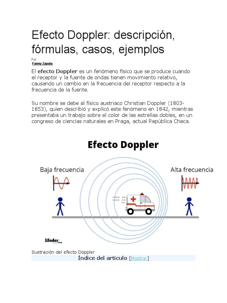 Efecto Doppler | PDF | Efecto Doppler | Frecuencia