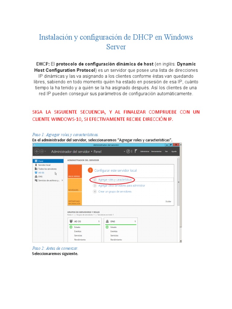 Como Instalar DHCP | PDF