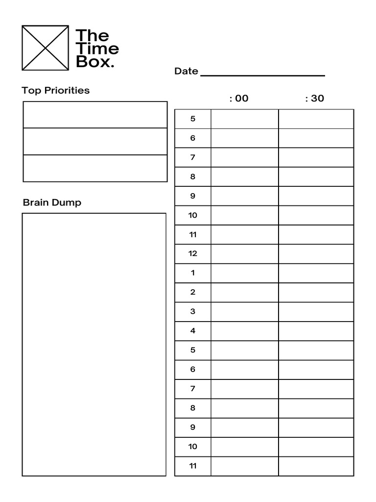 The Time Box Template | PDF