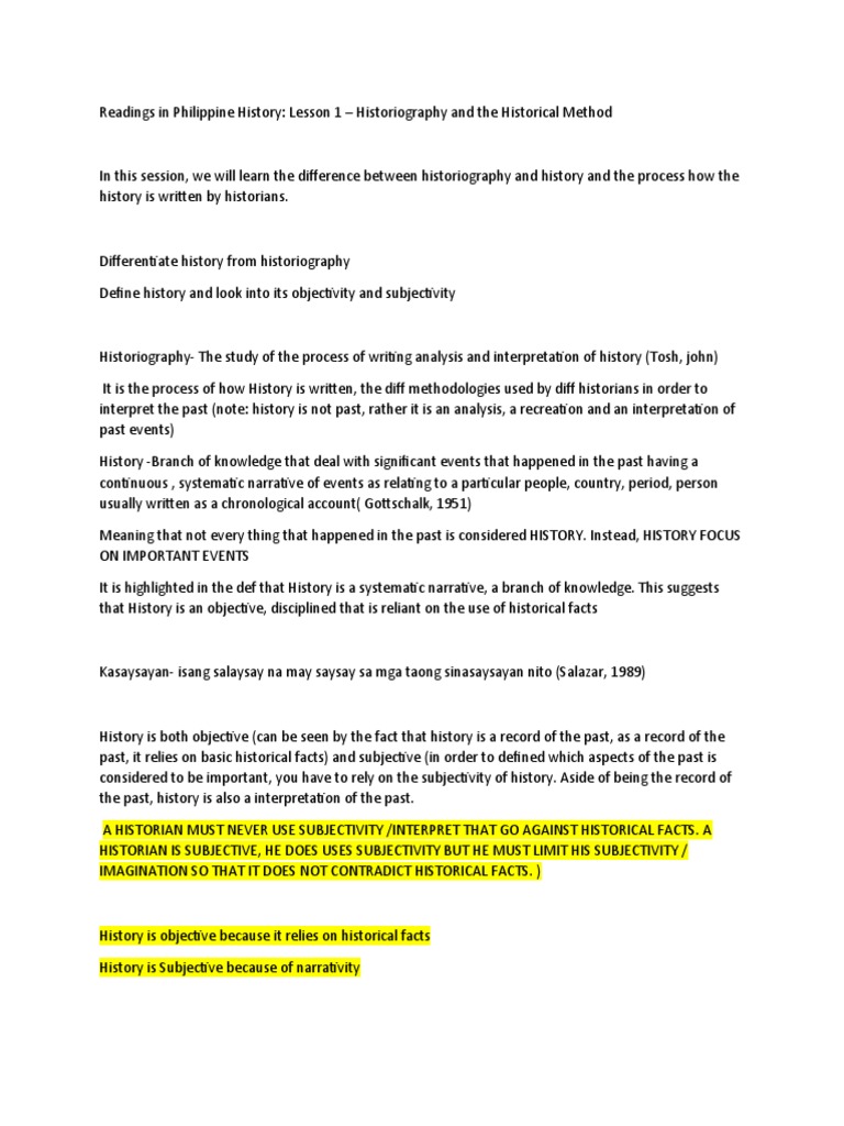 Riph Lesson 1 | PDF | Primary Sources | Historiography