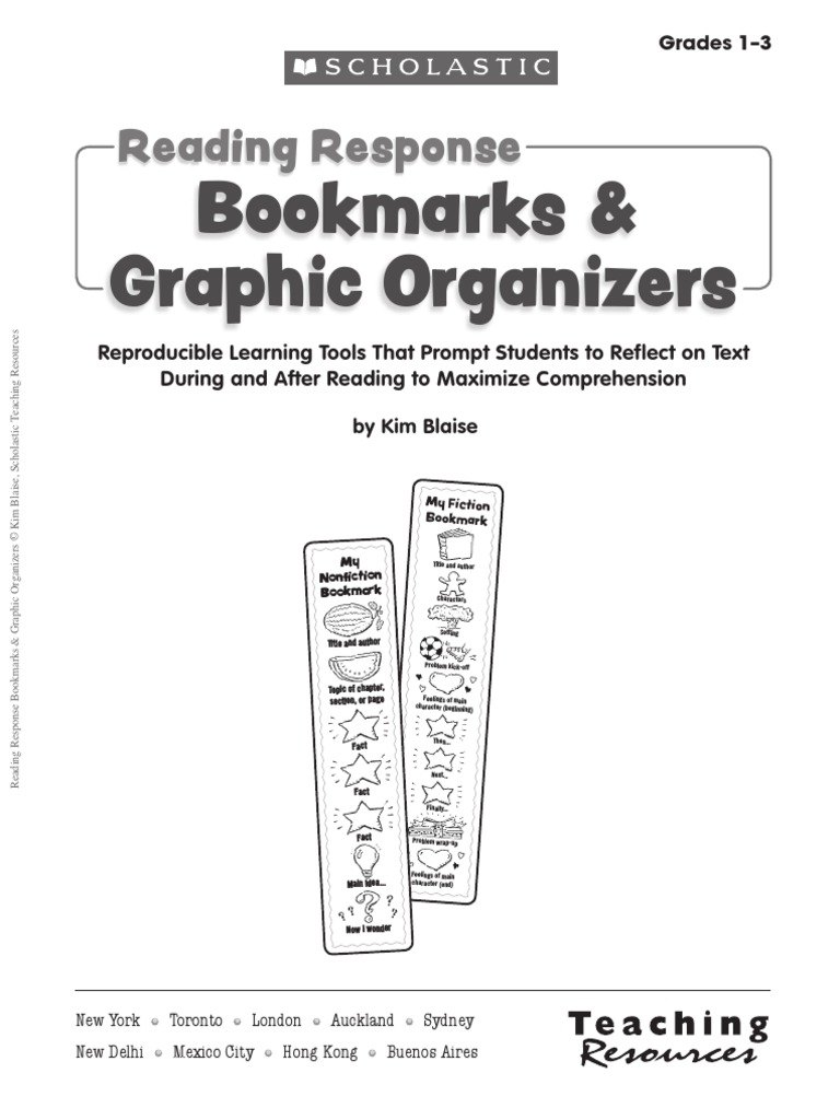 Book Markers Graphic Organizers | PDF | Reading Comprehension | Learning