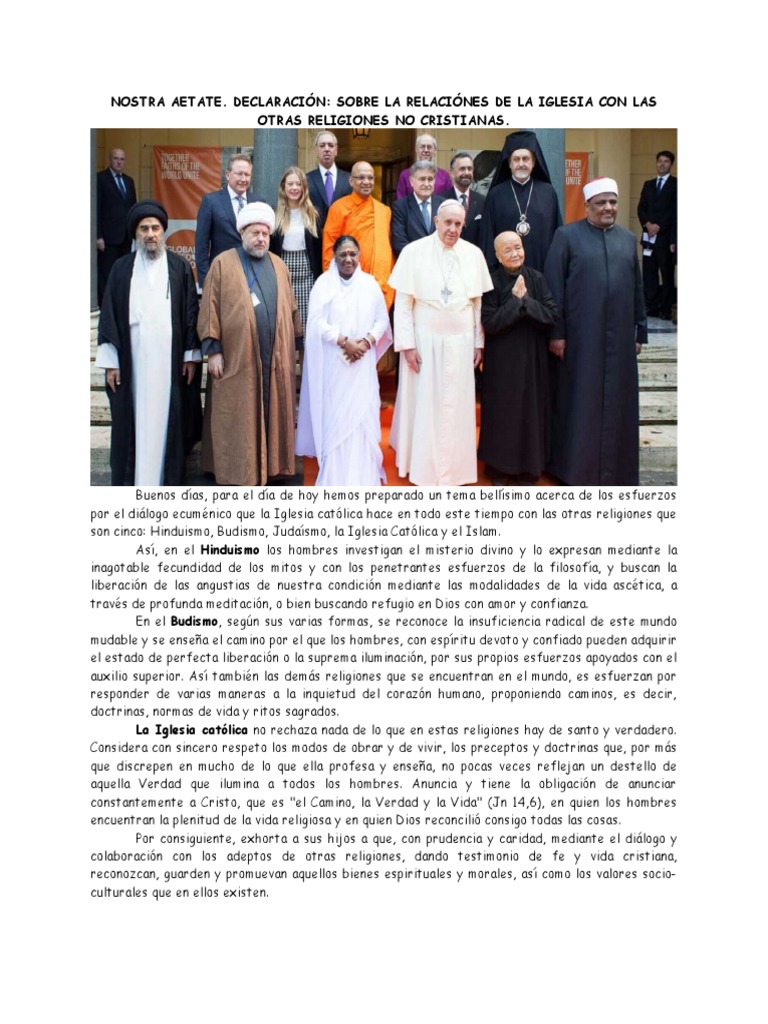 S22 El Ecumenismo Catolico. Que Todos Sean Uno. Nostra Aetate | PDF ...