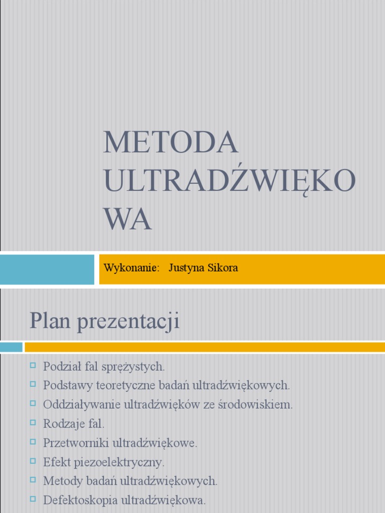 Metoda Ultradźwiękowa | PDF