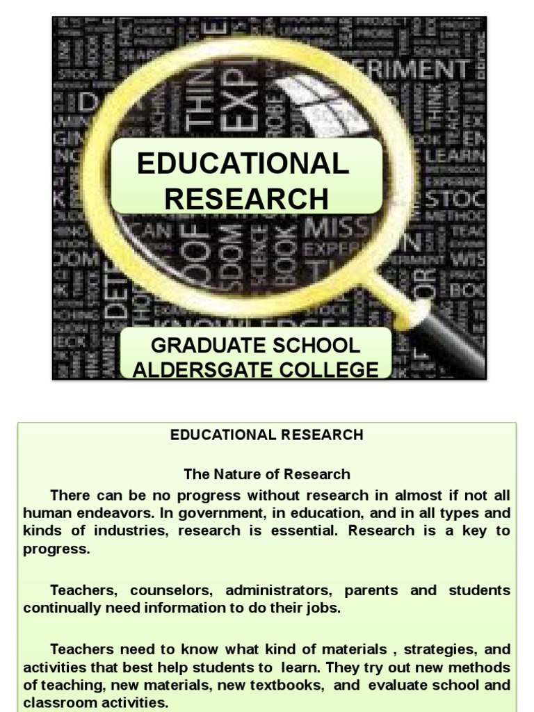 Module 1 Educational Research | PDF | Statistics | Hypothesis